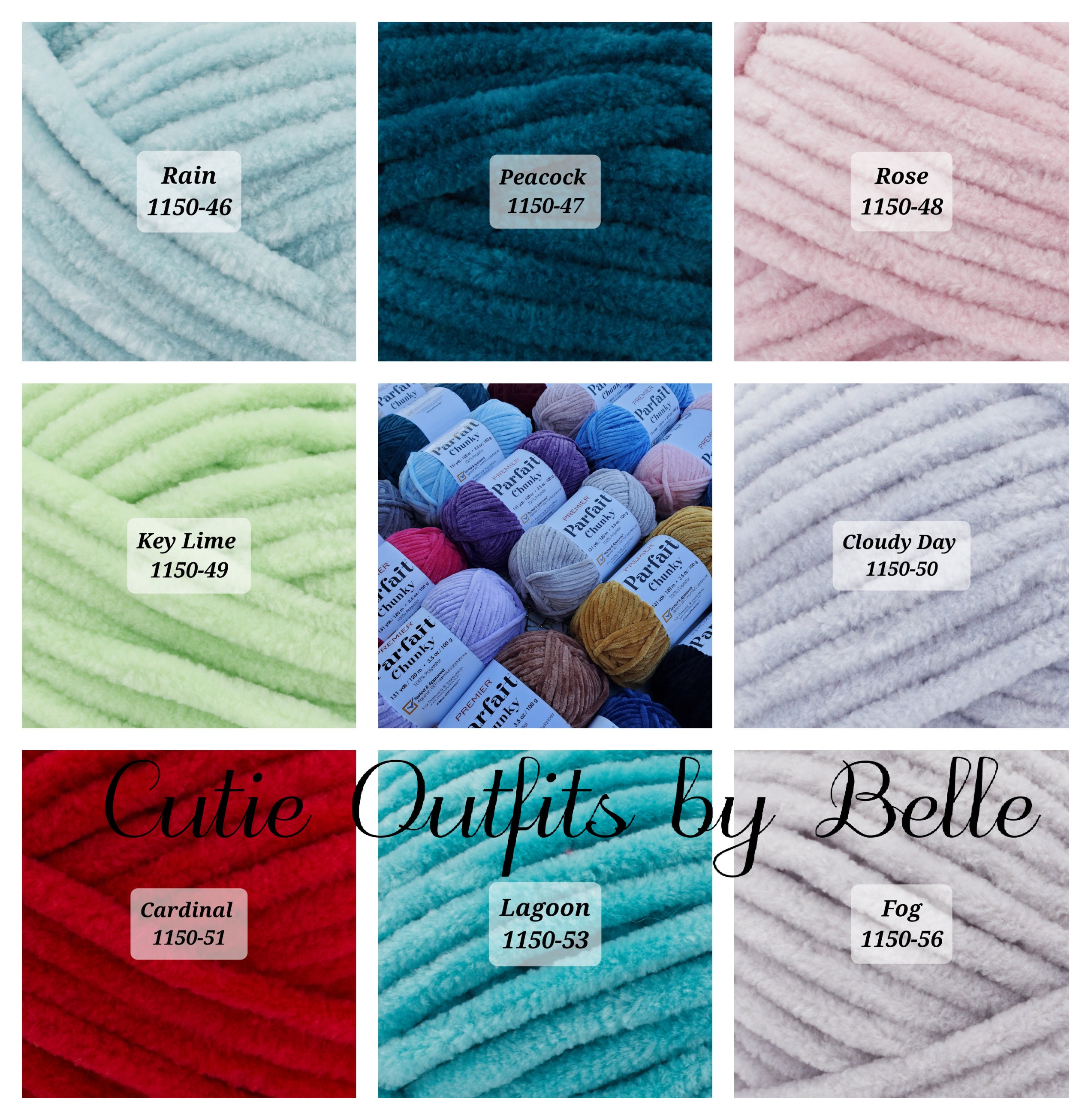 NEW Colors Premier Parfait Chunky Yarn, Super Bulky Polyester Chenille ...