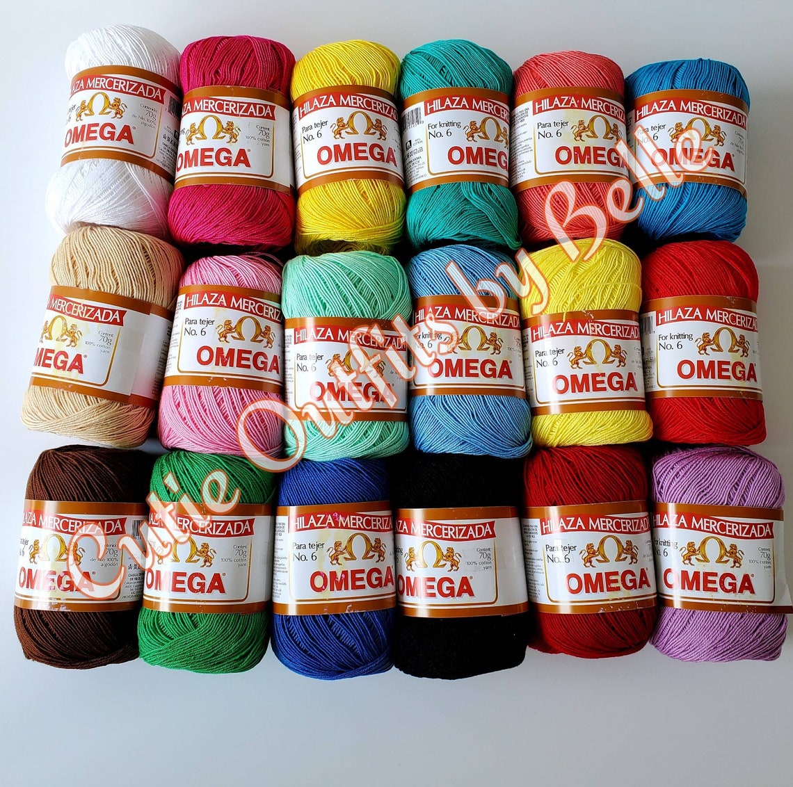 Omega Mercerized Cotton Yarn No. 6: Soft Crochet Knitting Thread - Etsy