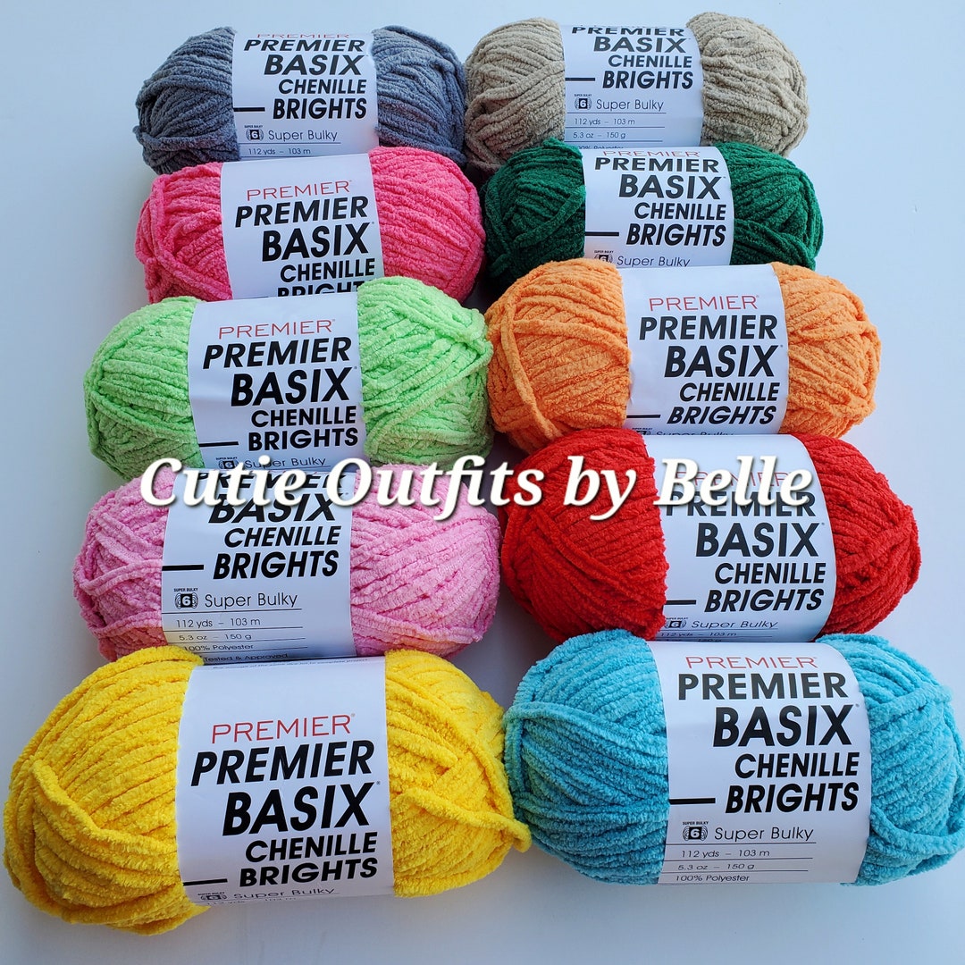 Premier Basix Chenille Yarn: Super Bulky Brights - Etsy