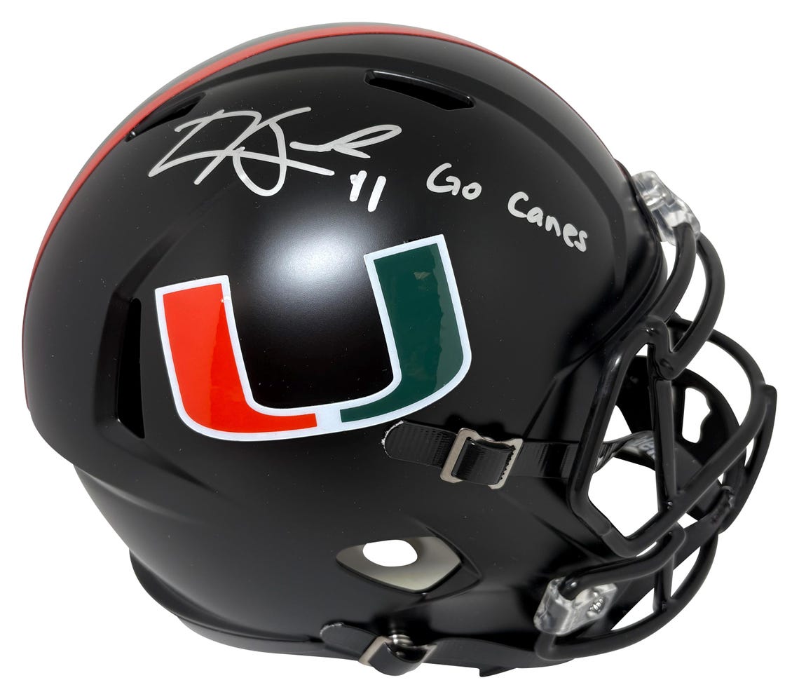 Carson Beck | Autographed Miami Hurricanes | Eclipse Replica Helmet ...