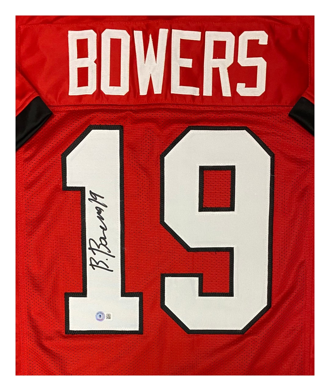 Brock Bowers Georgia Autographed Red Custom #19 Jersey Beckett ...