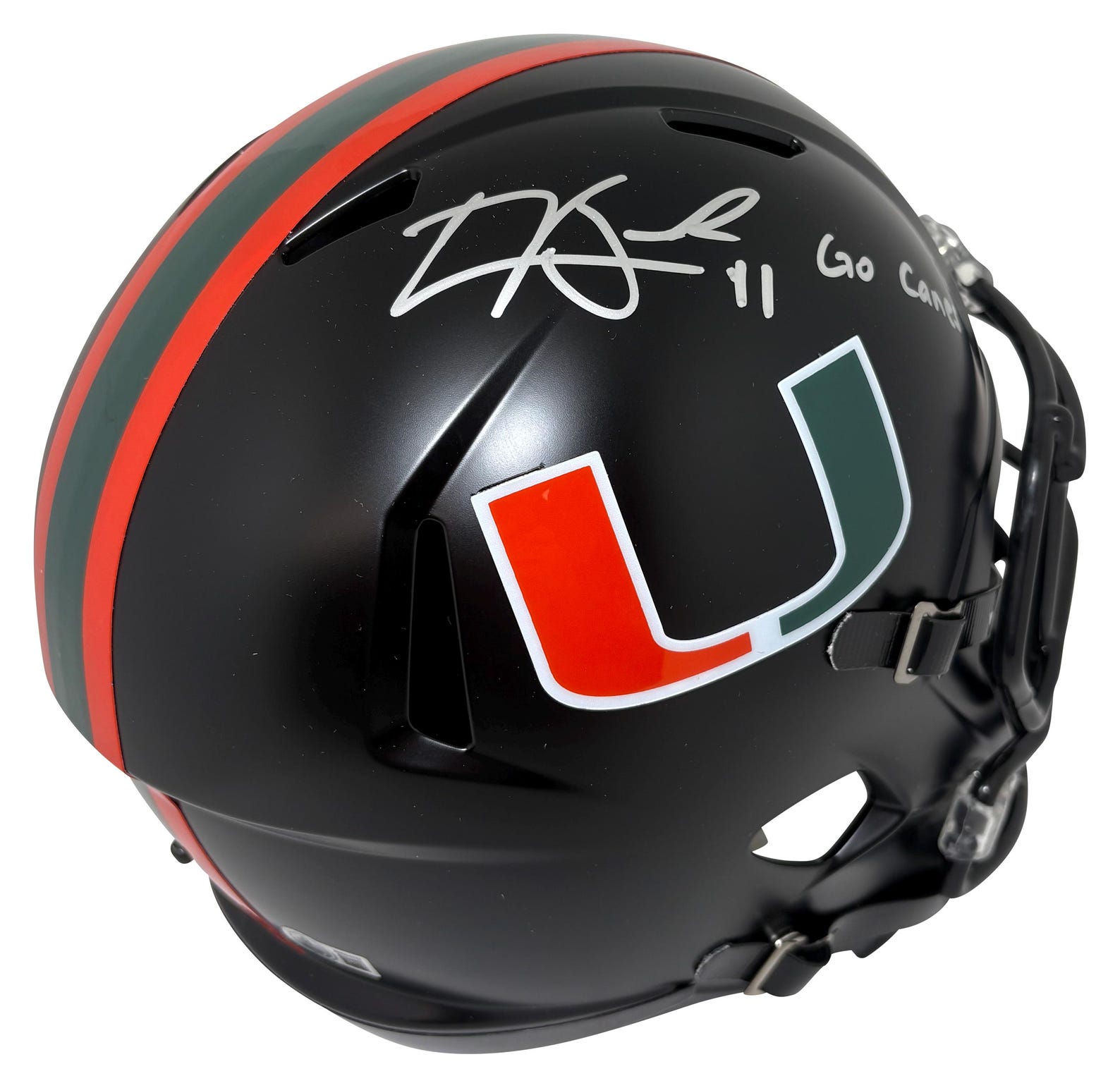 Carson Beck | Autographed Miami Hurricanes | Eclipse Replica Helmet ...