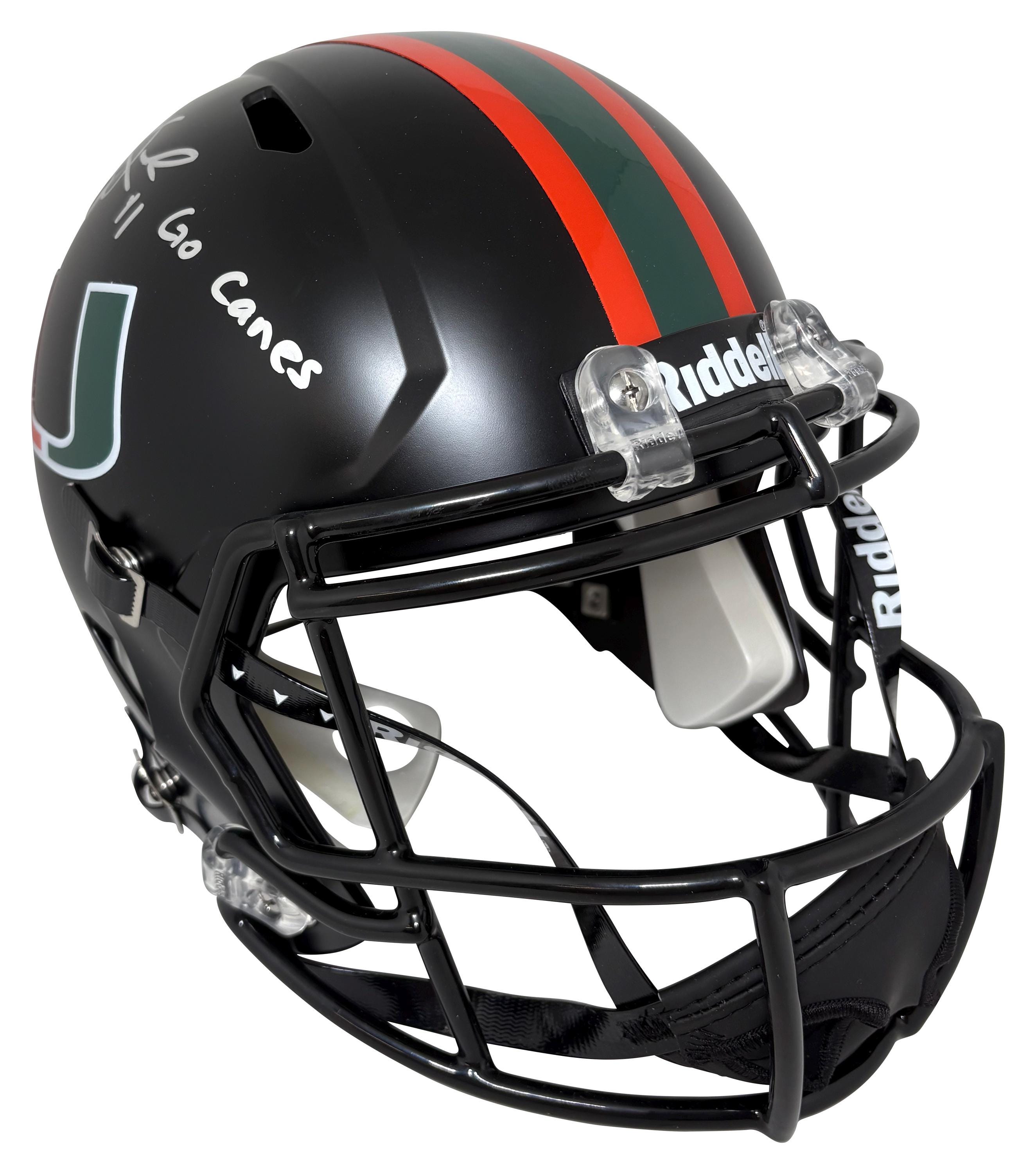 Carson Beck | Autographed Miami Hurricanes | Eclipse Replica Helmet ...