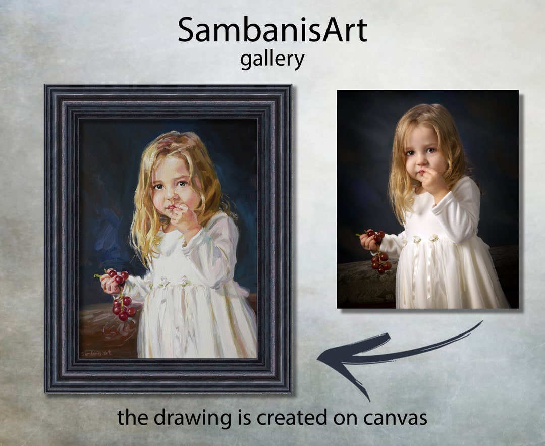 Art Commission Portrait Custom Portrait Painting Oil Child - Etsy