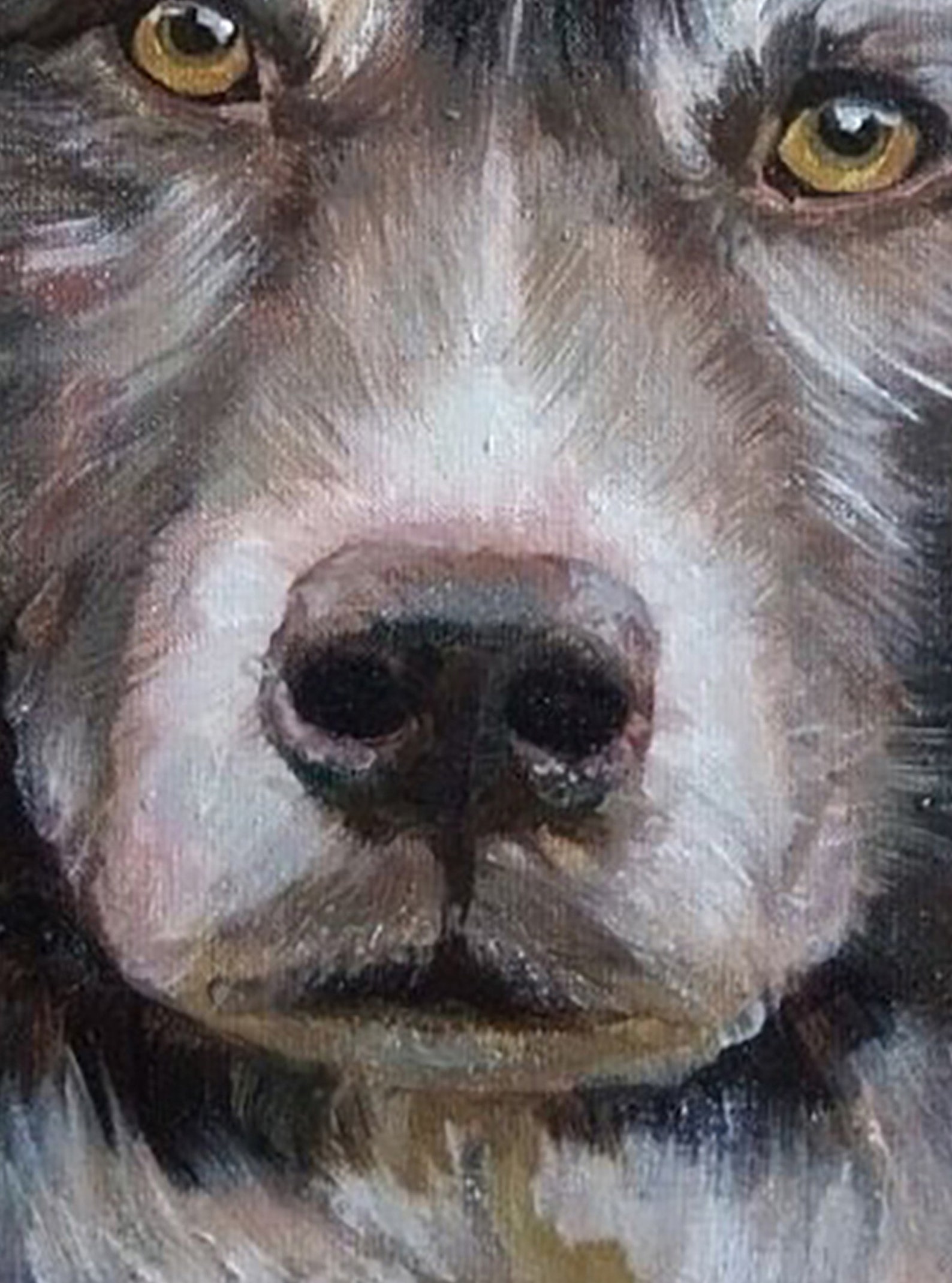 Commission Dog Painting on Canvas Custom Dog Portrait From | Etsy