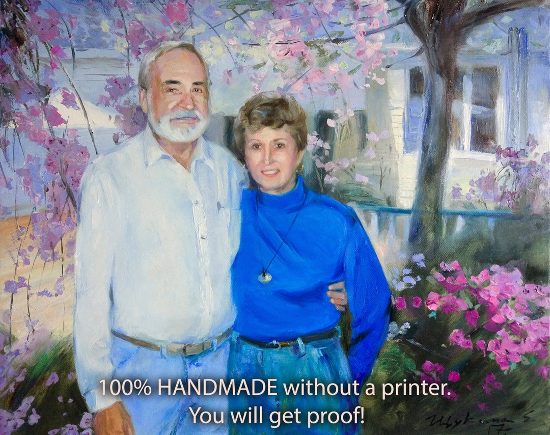 Custom Oil Portrait on Canvas, Custom Painting From Photo, Commission ...