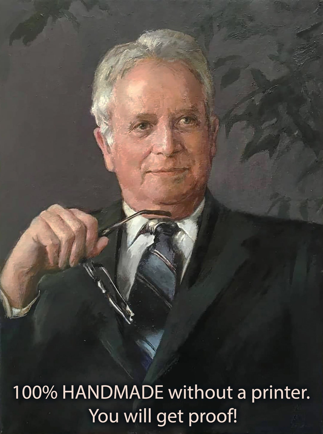 Customized Portrait on Canvas, Custom Oil Painting From Photo ...