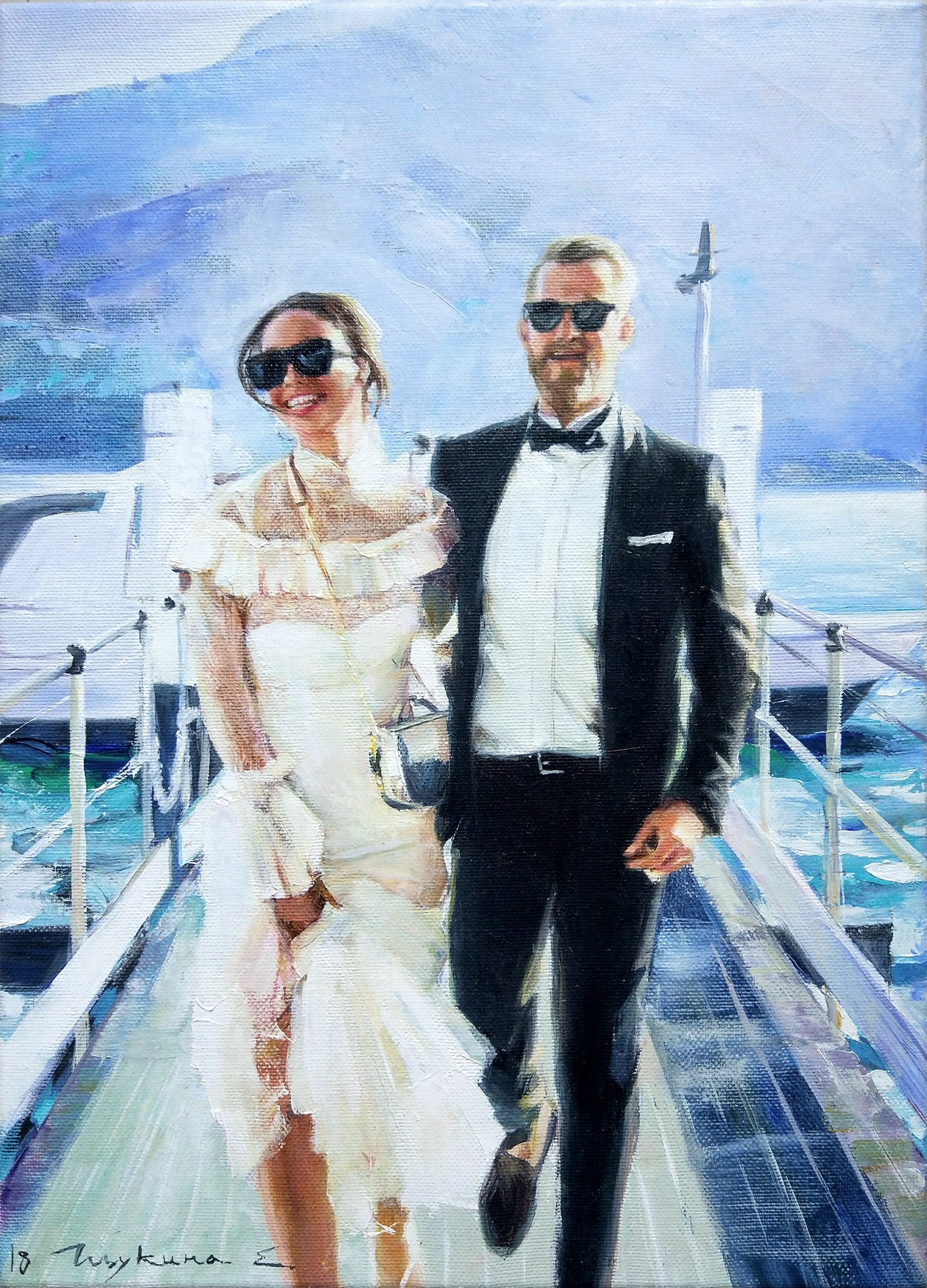 Custom Wedding Oil Portrait Commission Wedding Painting Hand | Etsy
