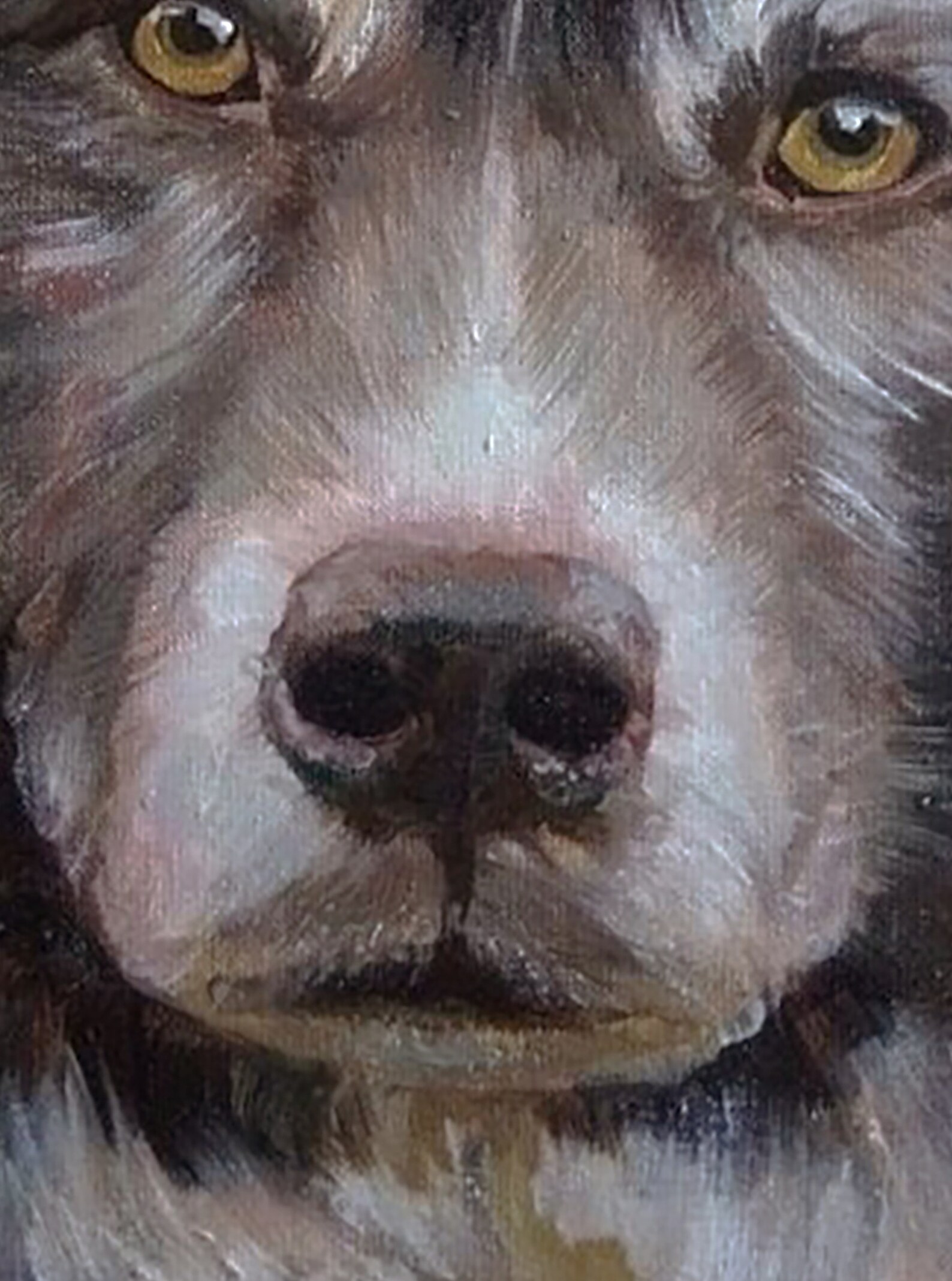 Commission Dog Painting on Canvas Custom Dog Portrait From - Etsy