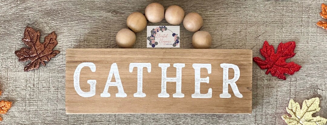 Hand Painted Gather Fall Tier Tray Decor Without Painted Handle - Etsy