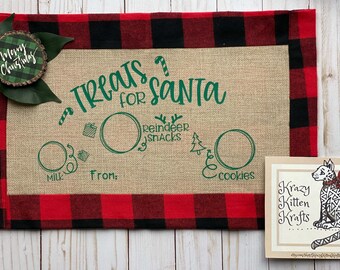 Christmas Eve Placemat Santa Cookies and Milk Reindeer Treats - Etsy
