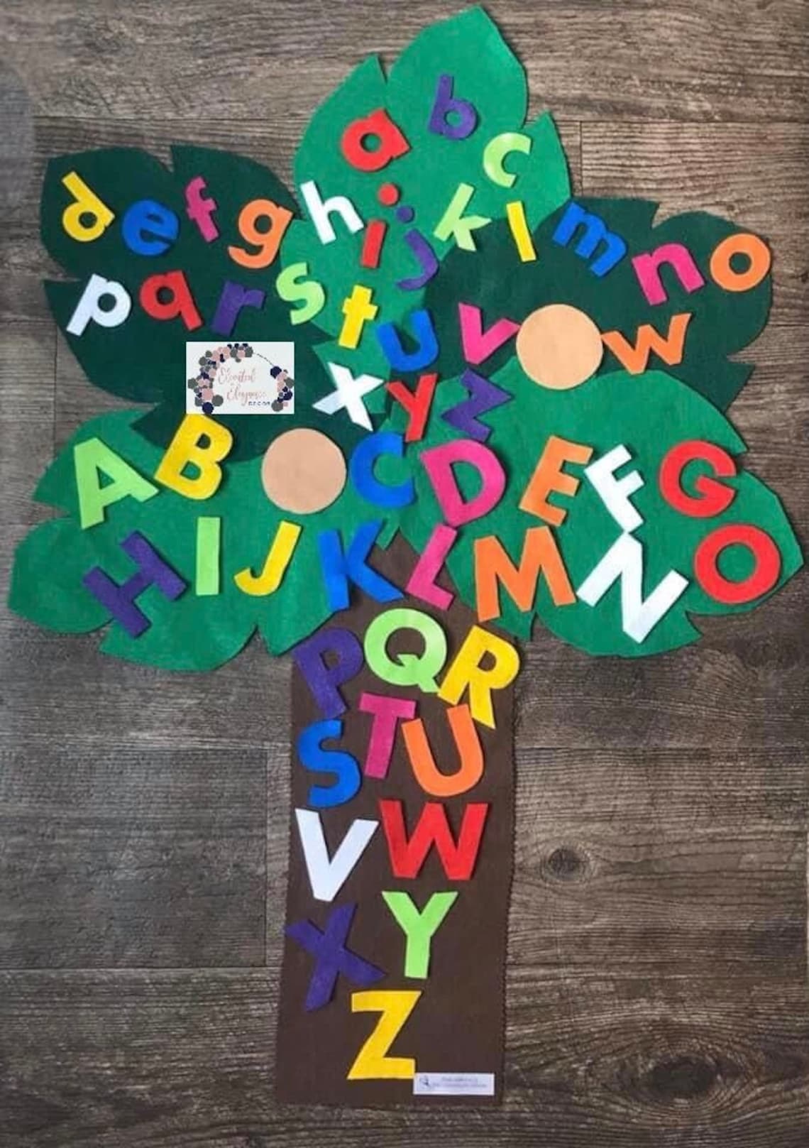 Felt Alphabet Tree Coconut Tree Preschool Learning Tool | Etsy