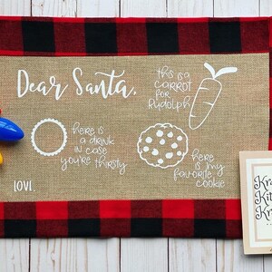 Dear Santa Simple Christmas Eve Placemat- Customizable - Etsy