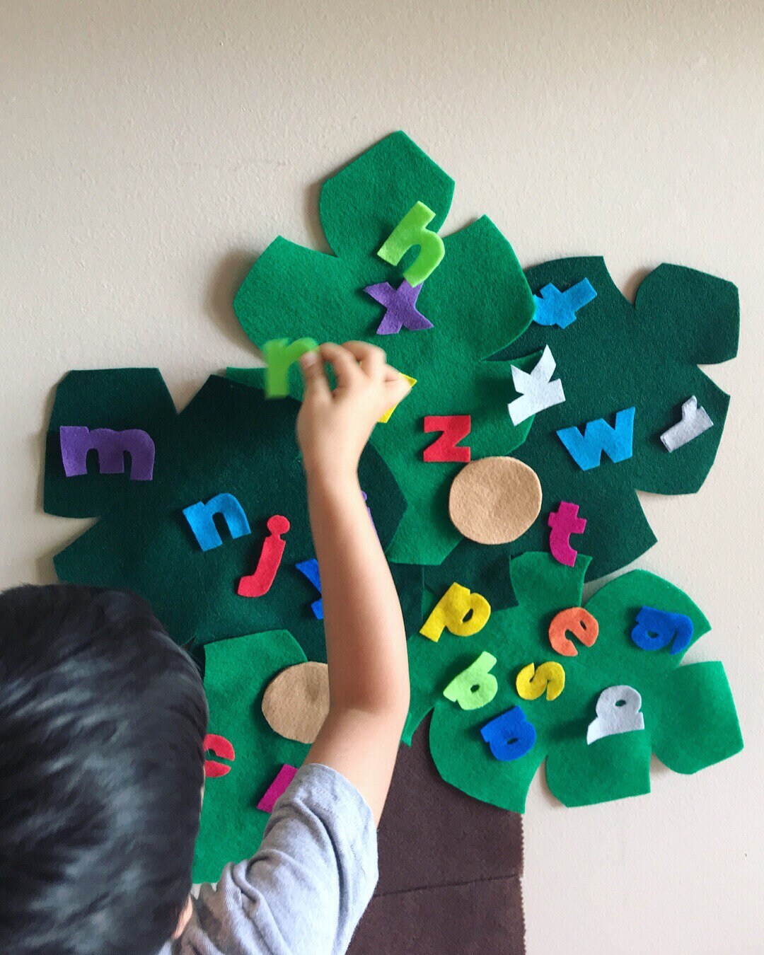 Felt Alphabet Tree Coconut Tree Preschool Learning Tool | Etsy