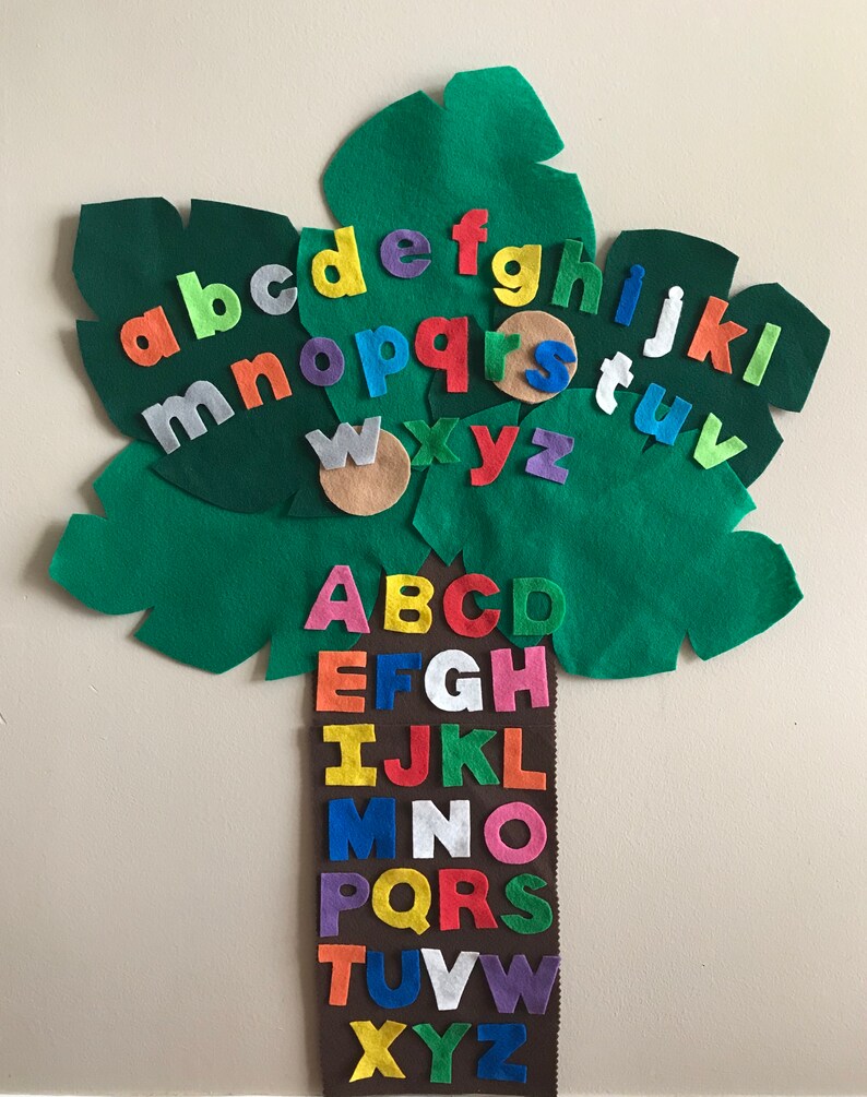 Felt Alphabet Tree Coconut Tree Preschool Learning Tool | Etsy
