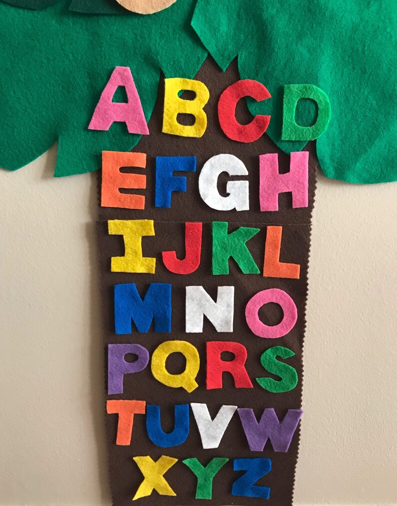 Felt Alphabet Tree Coconut Tree Preschool Learning Tool | Etsy