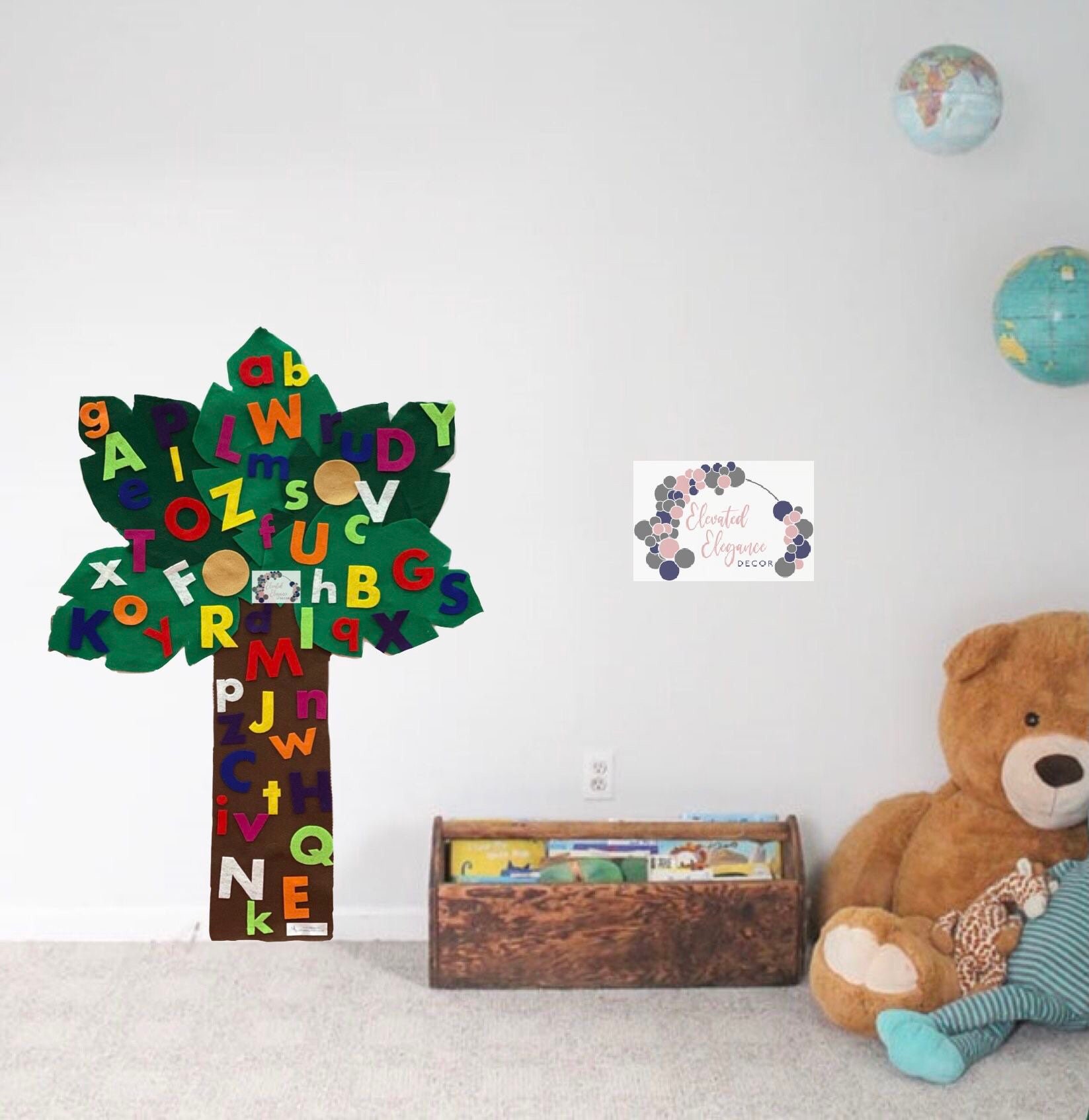 Felt Alphabet Tree coconut Tree Preschool Learning Tool - Etsy Denmark