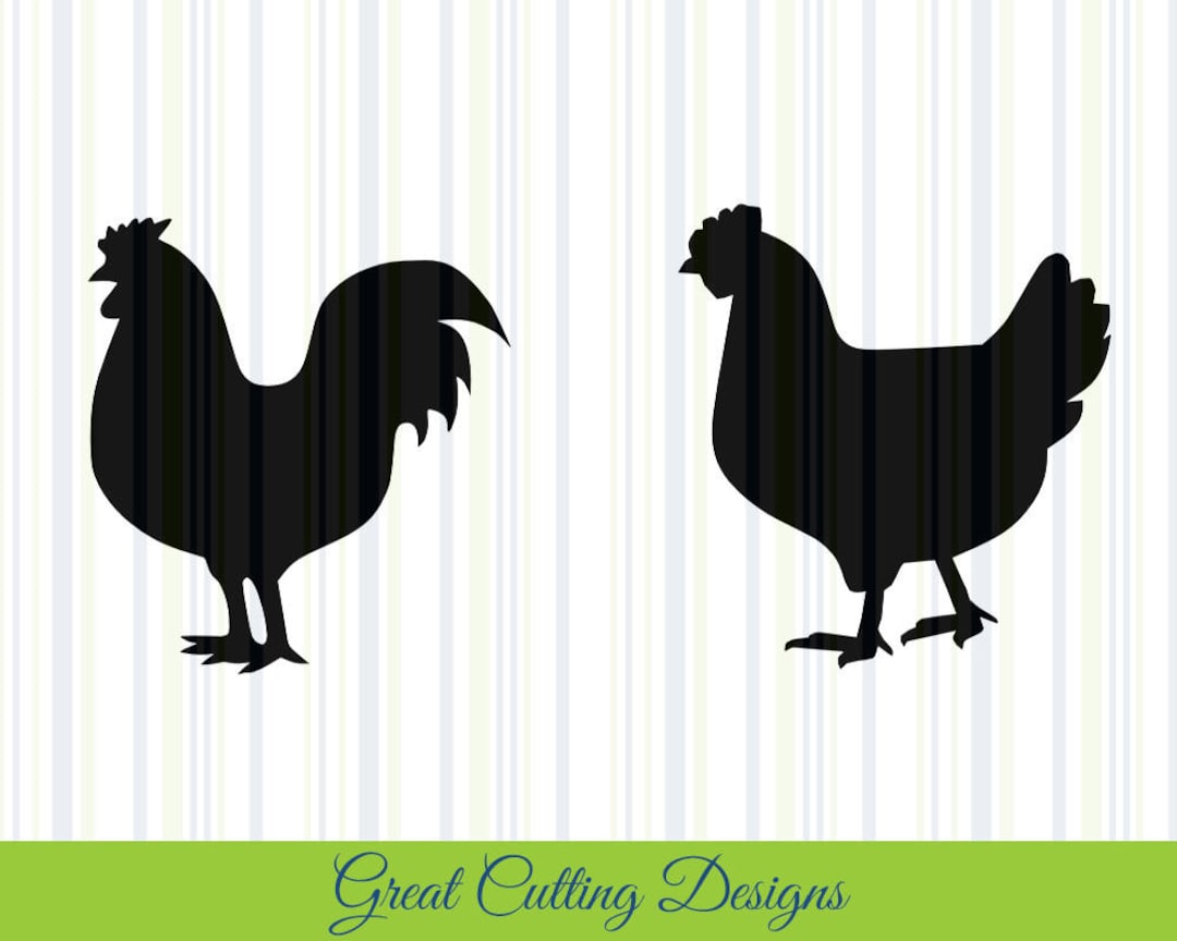 Chicken SVG Cut File SVG DXF Cut File Rooster Hen Dxf Cricut - Etsy ...