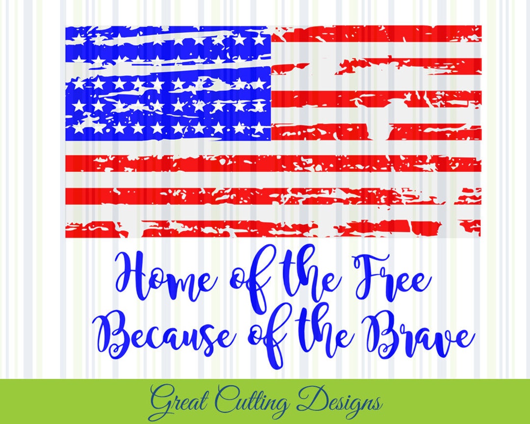 Bandera SVG Cortar Archivo, DXF Svg Hogar de la América Libre EE.UU ...