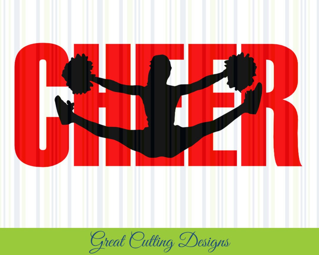 Cheerleader SVG Cut File DXF Cheer SVG Toe Touch Cricut Svg - Etsy ...