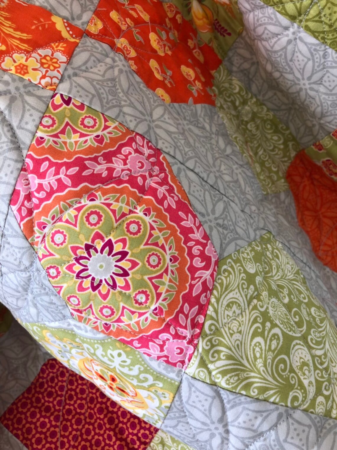 Prarie Flower Quilt Quilt Quilted throw | Etsy