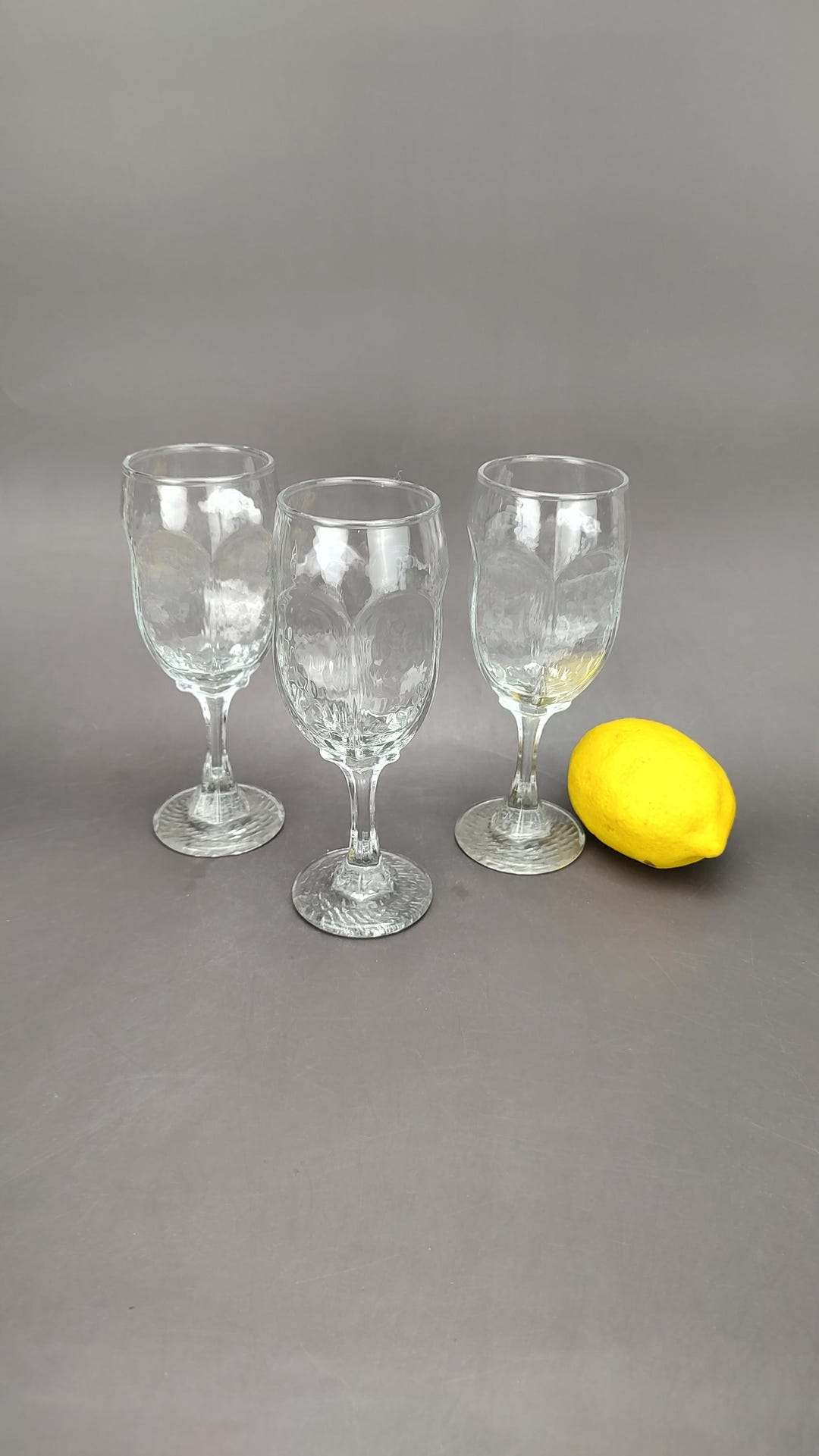 Vintage Libbey Glass Chivalry Clear Fluted Champagne Glasses Textured ...