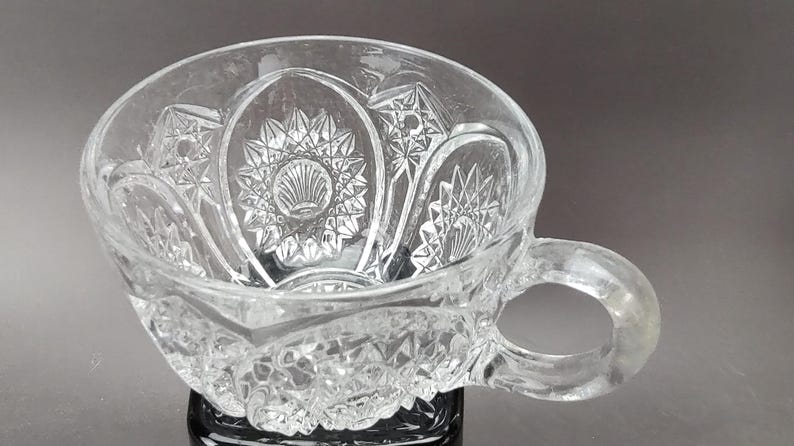 Antique Duncan & Miller Homestead Crystal Punch Cup With Shell in Star ...