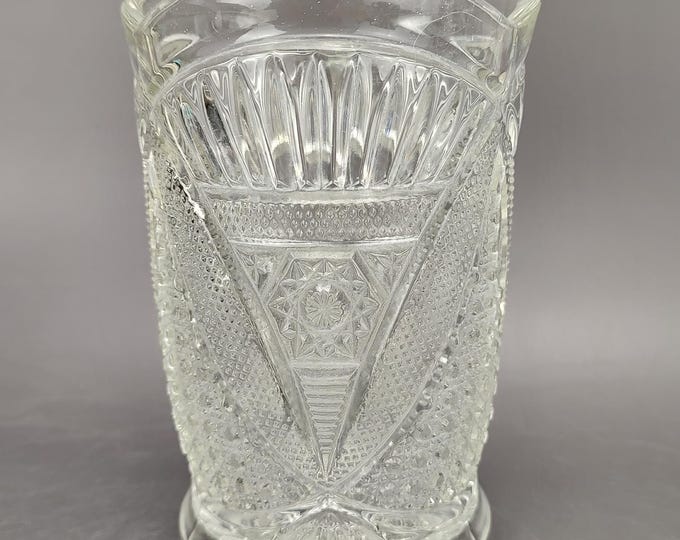 Antique Sunbeam Pattern Clear Spooner, Celery Dish US Glass Co. Circa ...