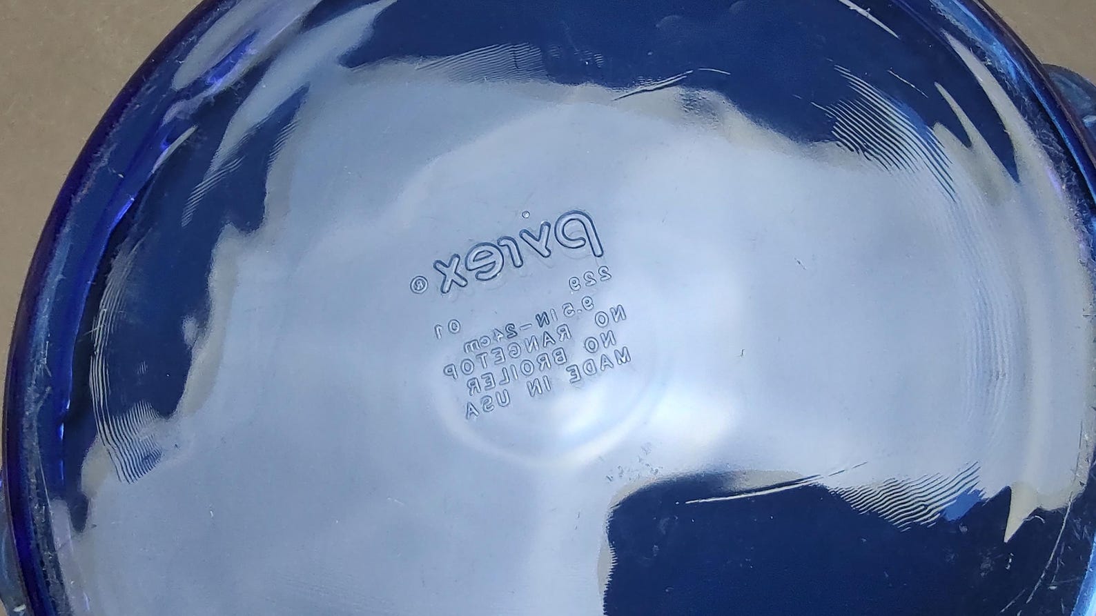 Vintage Pyrex Cobalt Blue Visions Glass Pie Pan 9.5 Inch Diameter #229 ...