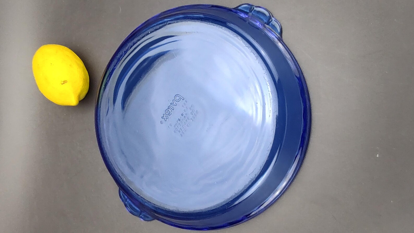 Vintage Pyrex Cobalt Blue Visions Glass Pie Pan 9.5 Inch Diameter #229 ...
