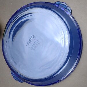 Vintage Pyrex Cobalt Blue Visions Glass Pie Pan 9.5 Inch Diameter #229 ...