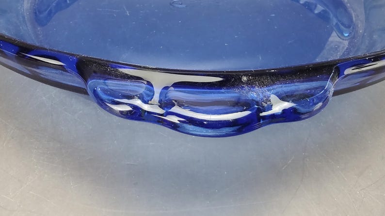 Vintage Pyrex Cobalt Blue Visions Glass Pie Pan 9.5 Inch Diameter #229 ...
