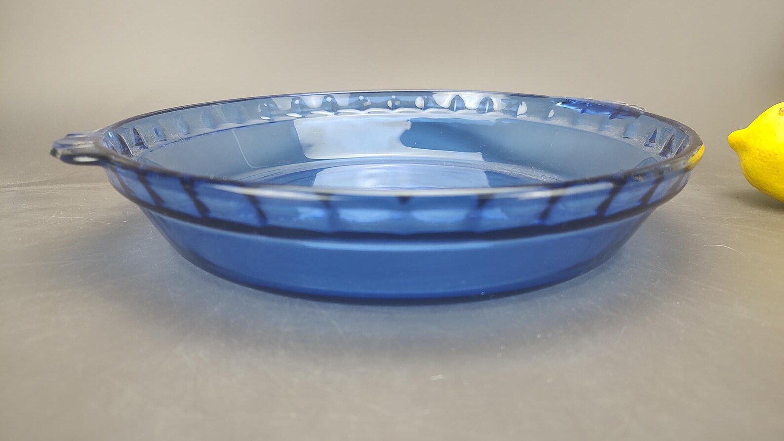 Vintage Pyrex Cobalt Blue Visions Glass Pie Pan 9.5 Inch Diameter #229 ...