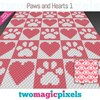 Geometric Design 3 Graph for Crochet c2c, Mini C2c, Sc, Hdc, Dc, Tss ...