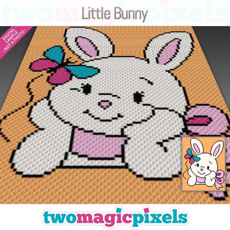 Little Bunny Crochet Graph Cross Stitch c2c Mini C2c Sc - Etsy