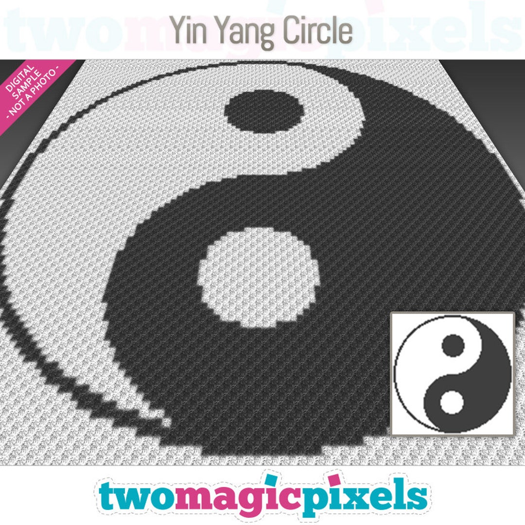 Yin Yang Circle Crochet Graph Pattern, C2C Graphgan PDF, Balanced ...