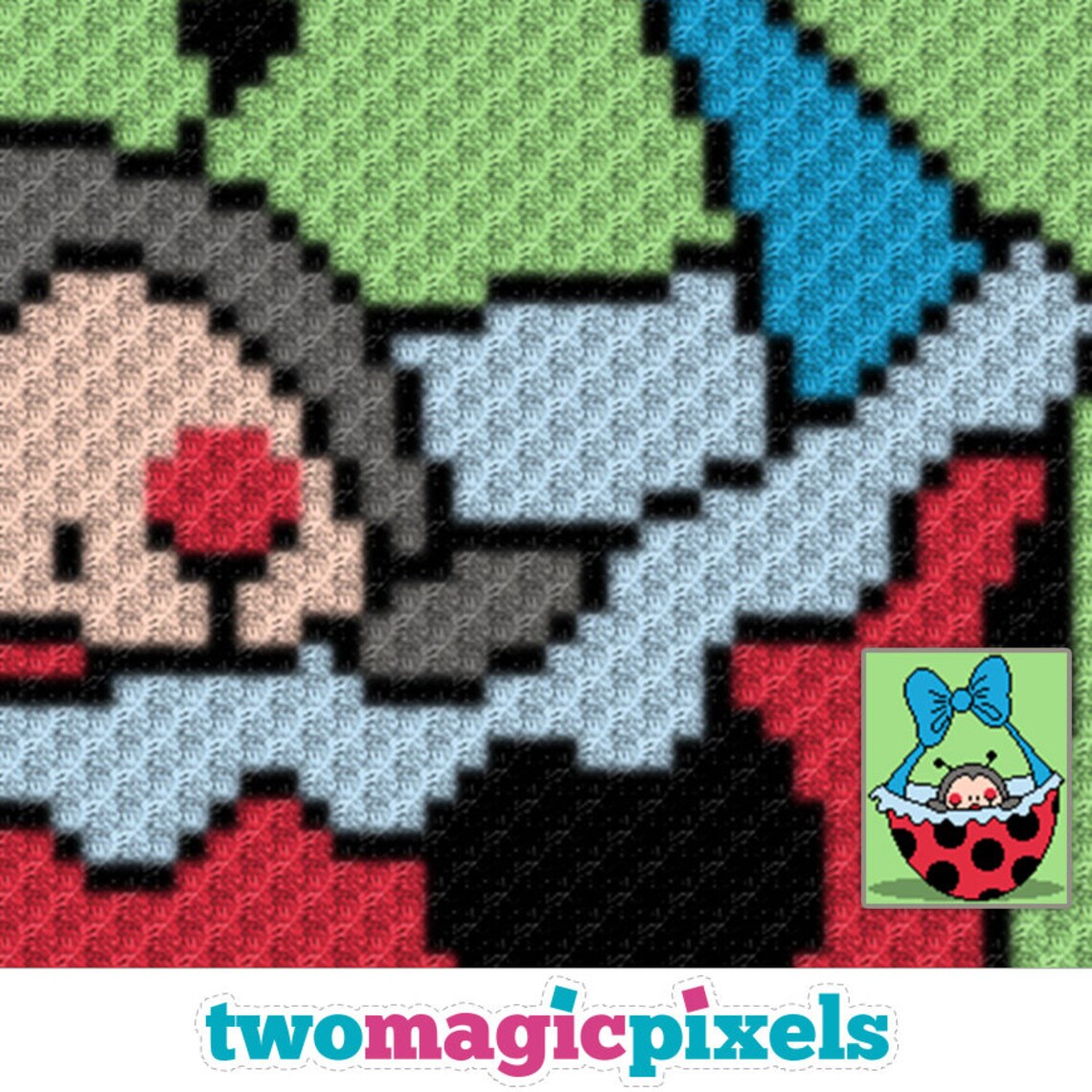 Baby Ladybug Crochet Graph (c2c, Mini C2c, Sc, Hdc, Dc, Tss), Cross ...