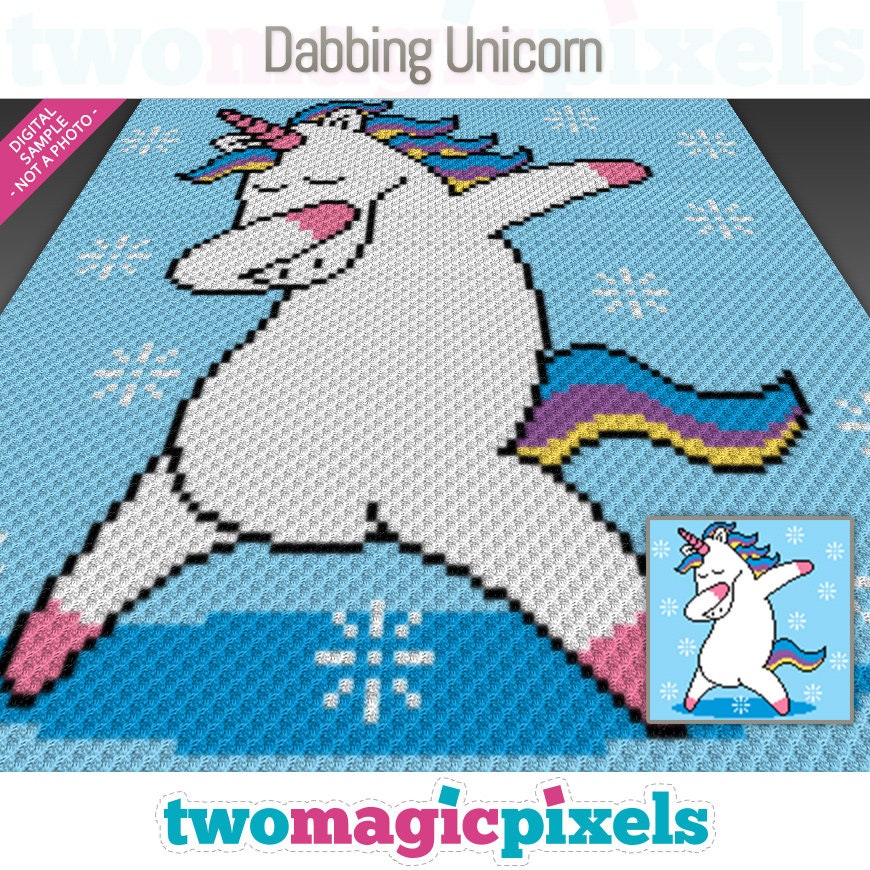 Dabbing Unicorn Crochet Graph Pattern, C2C Graphgan PDF, Fun Fantasy ...