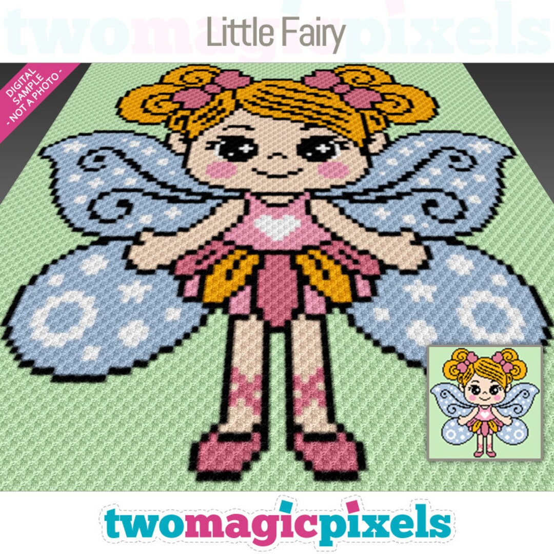 Little Fairy Crochet Graph (c2c, Mini C2c, Sc, Hdc, Dc, Tss), Cross ...