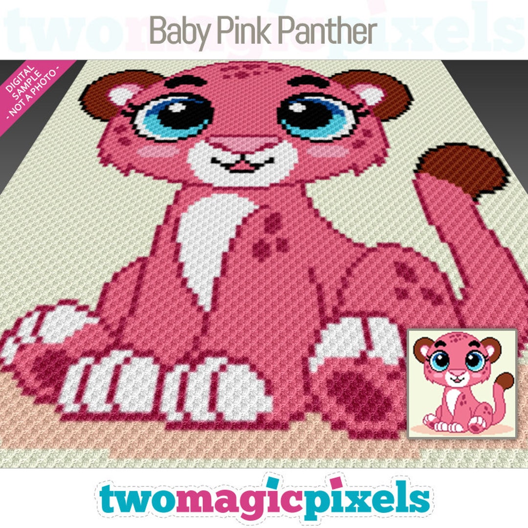 Baby Pink Panther Crochet Graph (c2c, Mini C2c, Sc, Hdc, Dc, Tss ...
