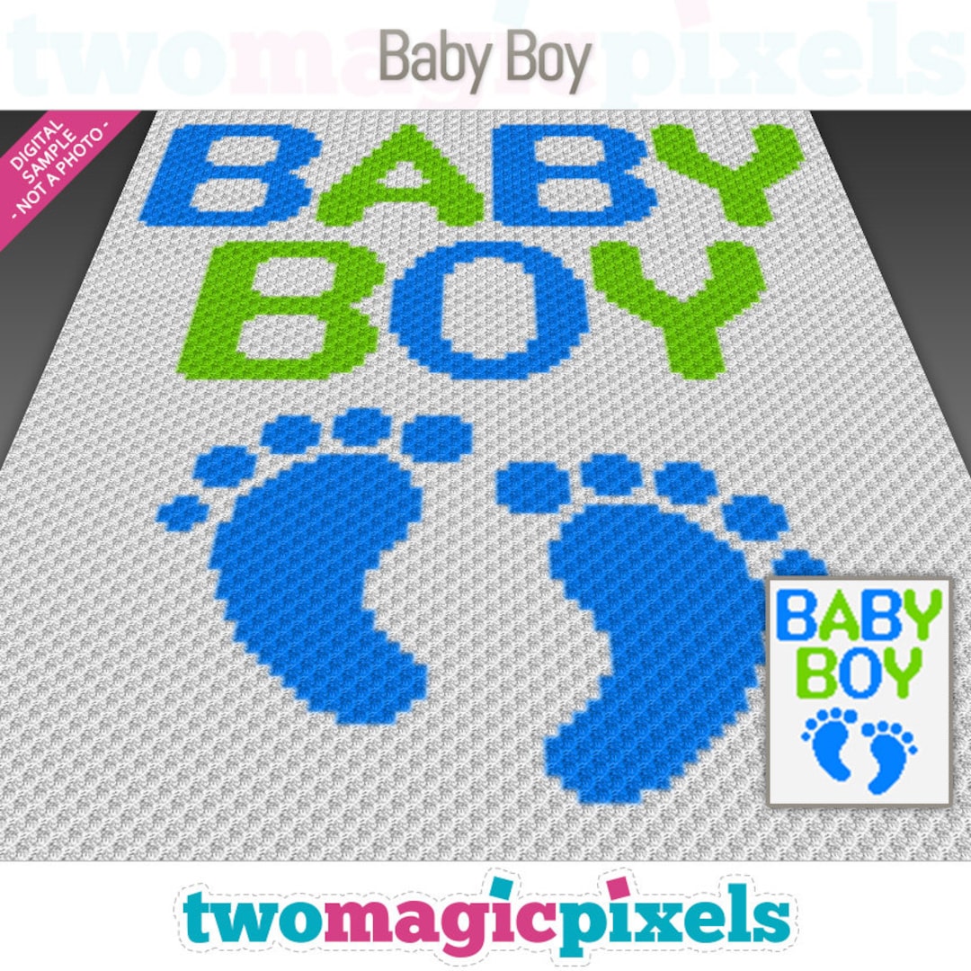 Baby Boy Crochet Graph (c2c, Mini C2c, Sc, Hdc, Dc, Tss), Cross Stitch ...