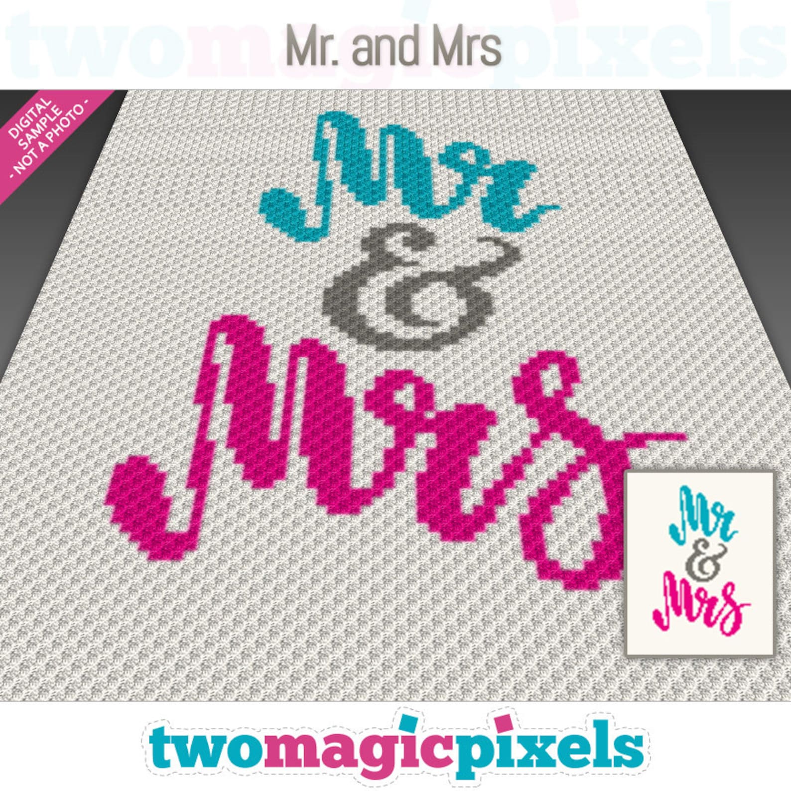 Mr. and Mrs Crochet Graph c2c Mini C2c Sc Hdc Dc Tss | Etsy
