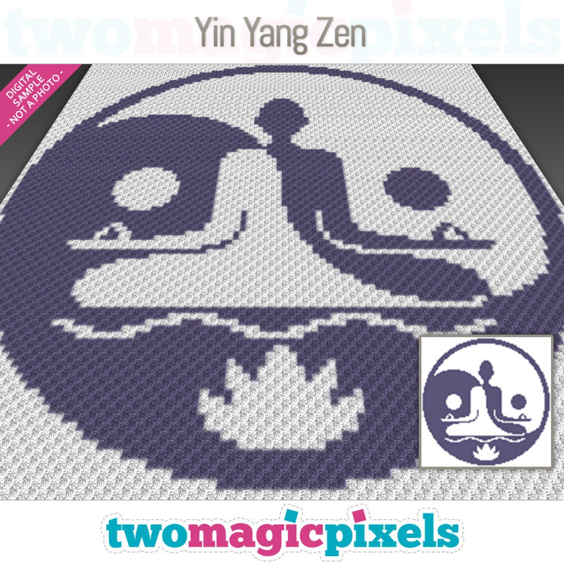 Yin Yang Zen Crochet Graph c2c Mini C2c Sc Hdc Dc Tss - Etsy
