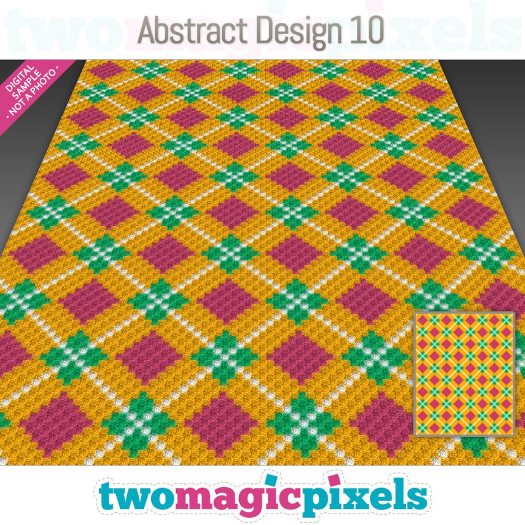 Abstract Design 10 Crochet Graph Pattern, C2C Graphgan PDF, Modern ...