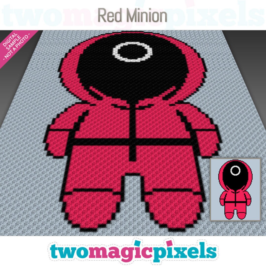 Red Minion Crochet Graph Pattern, C2C Graphgan PDF, Fun Character ...