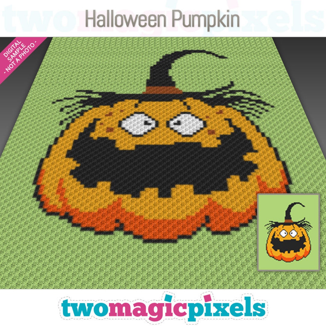 Halloween Pumpkin Graph for Crochet (c2c, Mini C2c, Sc, Hdc, Dc, Tss ...