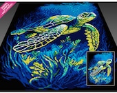 Graceful Sea Turtle 1 Crochet Graph Cross Stitch c2c Mini - Etsy