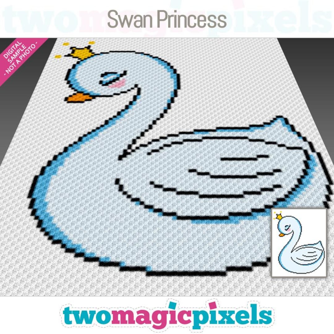 Swan Princess Crochet Graph (c2c, Mini C2c, Sc, Hdc, Dc, Tss), Cross ...