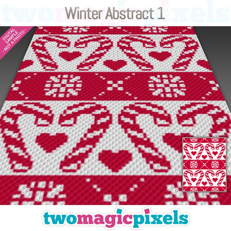 Winter Abstract Crochet Graph Pattern, C2C Graphgan PDF, Modern ...