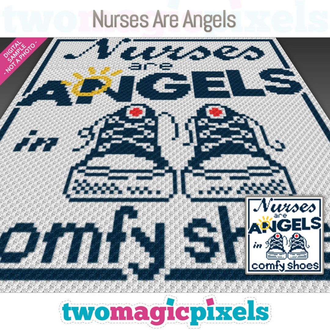 Nurses Are Angels Crochet Graph Pattern, C2C Graphgan PDF, Healthcare ...